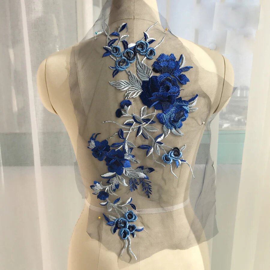Патч вышивка Royal Blue, 21*49 см