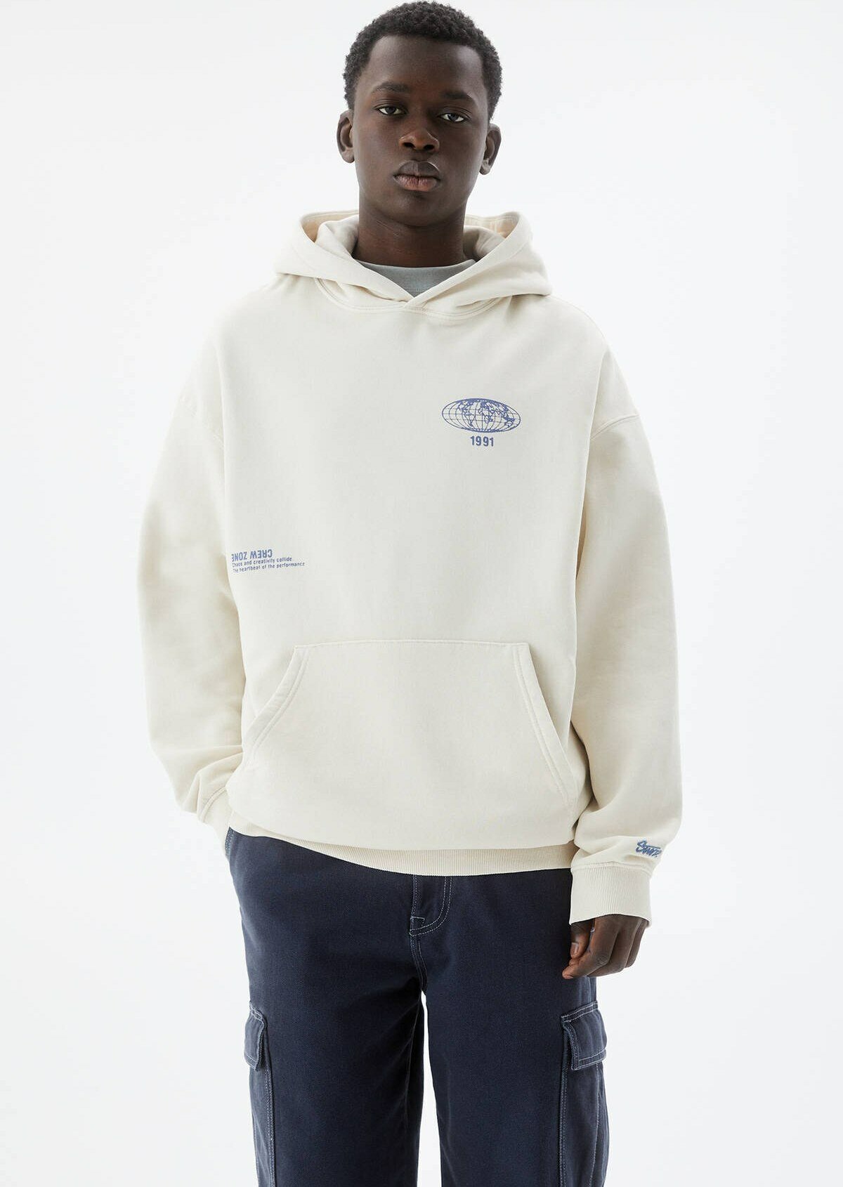 Толстовка 1991 White Crew Zone Hoodie