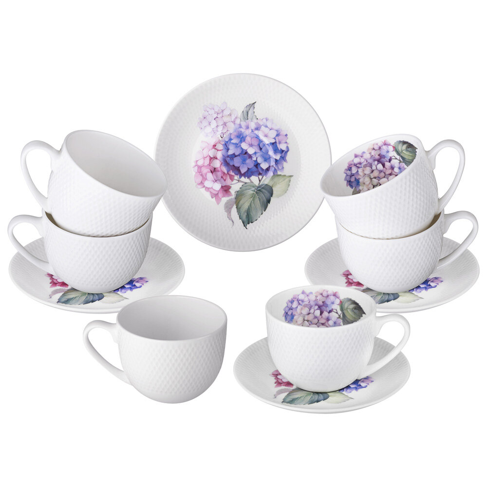 Чайный набор lefard hortensia на 4 пер. 8 пр. 330 мл KSG-415-2290