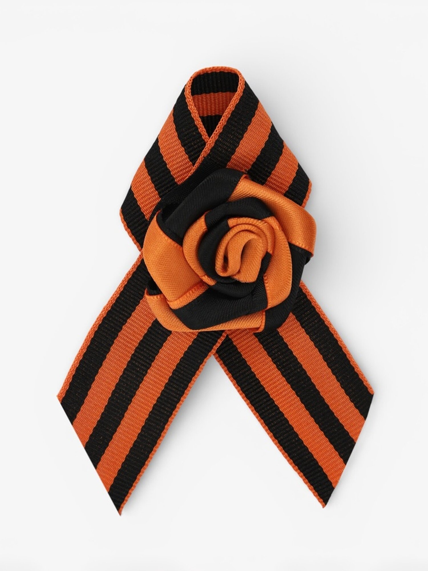 Георгиевская лента на 9 мая «Орден Победы», на магните, с цветком