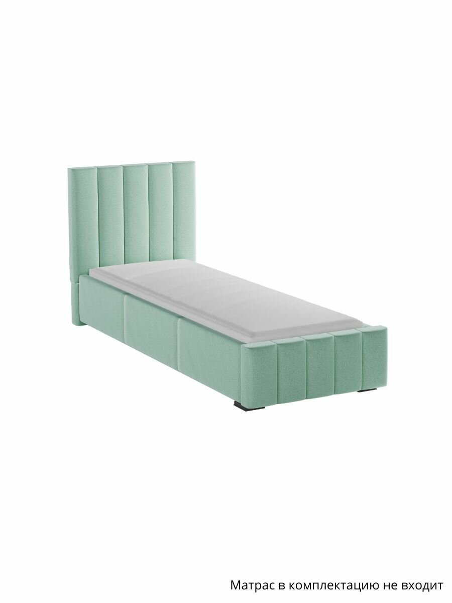 Домани, кровать односпальная интерьерная Нега 0,9 м, с подъёмным механизмом, 1060х1050х2230, Мятный