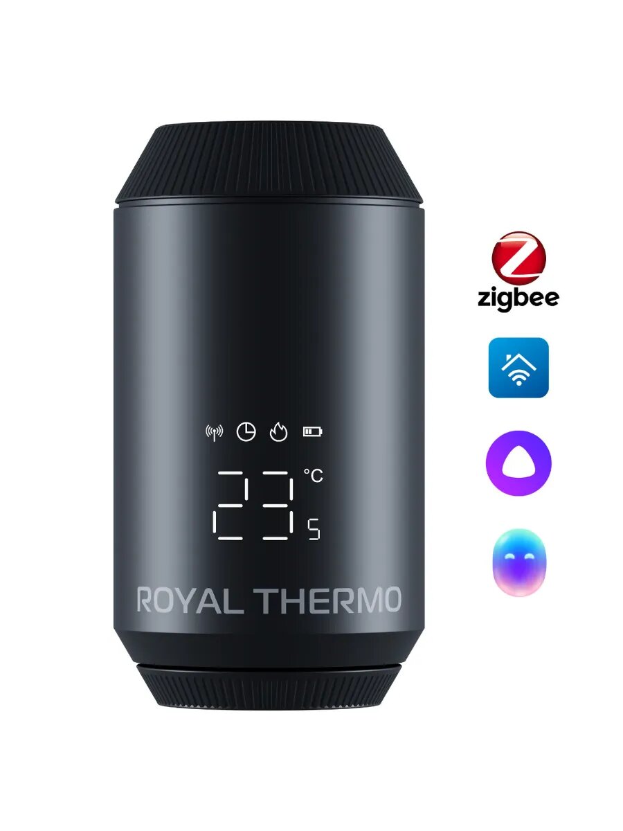 Термостат радиаторный электронный Royal Thermo Smart Heat 2.0, черный