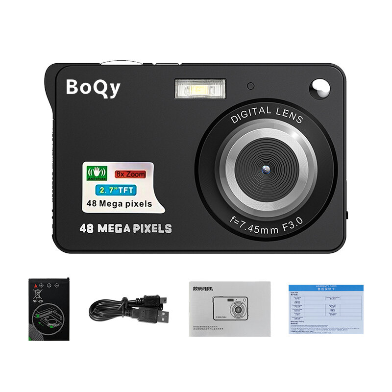 Цифровая камера унисекс BOQY Campus VLOG 48 Мп, Package 2 (64G Internal Memory Card+Battery)