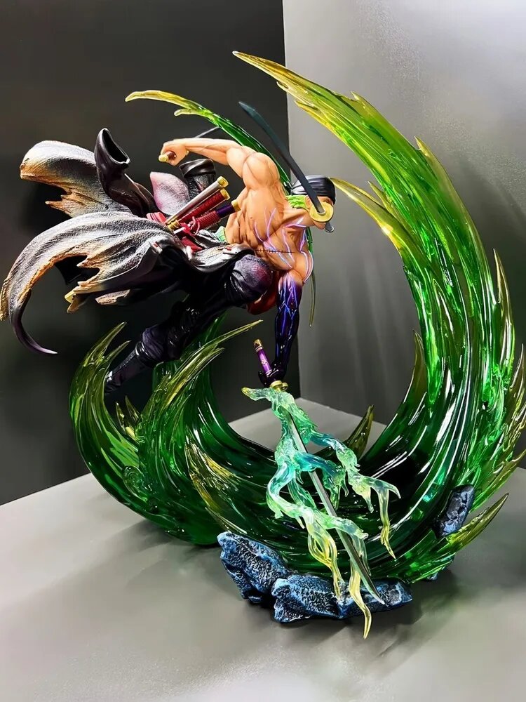 Фигурка Zoro из One Piece, 30 см, ПВХ, ABS пластик, с подсветкой, фигурка для коллекционеров — фото 1