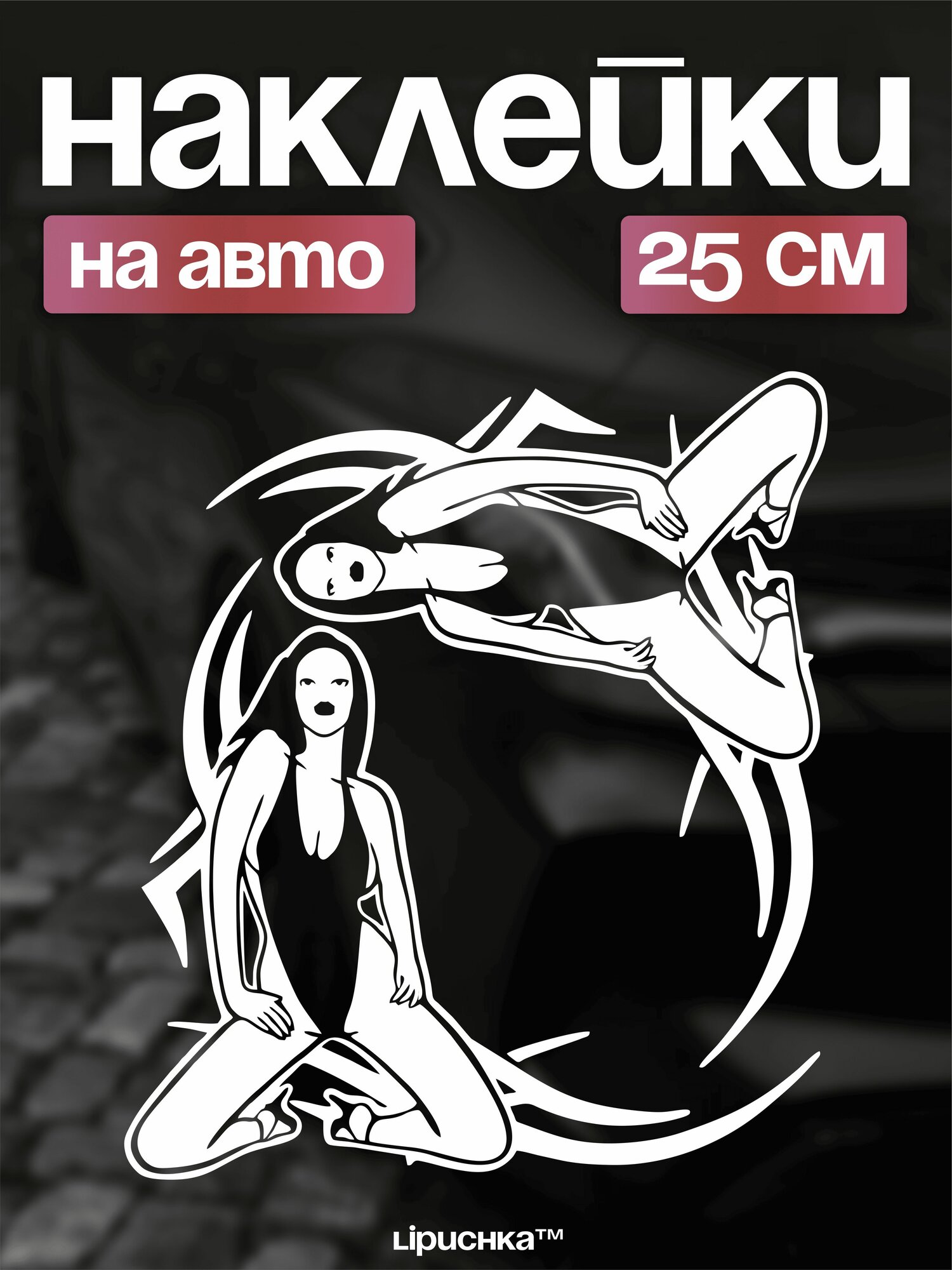 Наклейки на авто Девушка