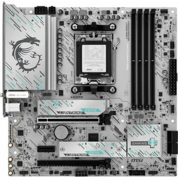 Материнская плата MSI B850M GAMING PLUS WIFI, AM5, AMD B850, 4xDDR5, 4xSATA, 2xM.2, 1xPCIe 5.0 x16, 1xPCIe 4.0 x4, 1xPCIe 3.0 x1, 1xDP, 1xHDMI, 1x5Gb