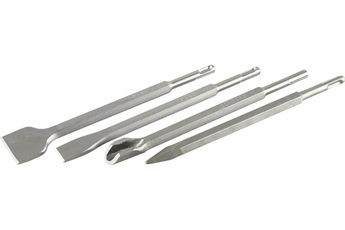 Набор зубил STAYER Gorilla Force, длина 250 мм, SDS-Plus, 4 шт