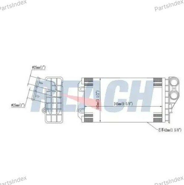 Радиатор отопителя REACH 1.18.12706 Citroen C4 04-