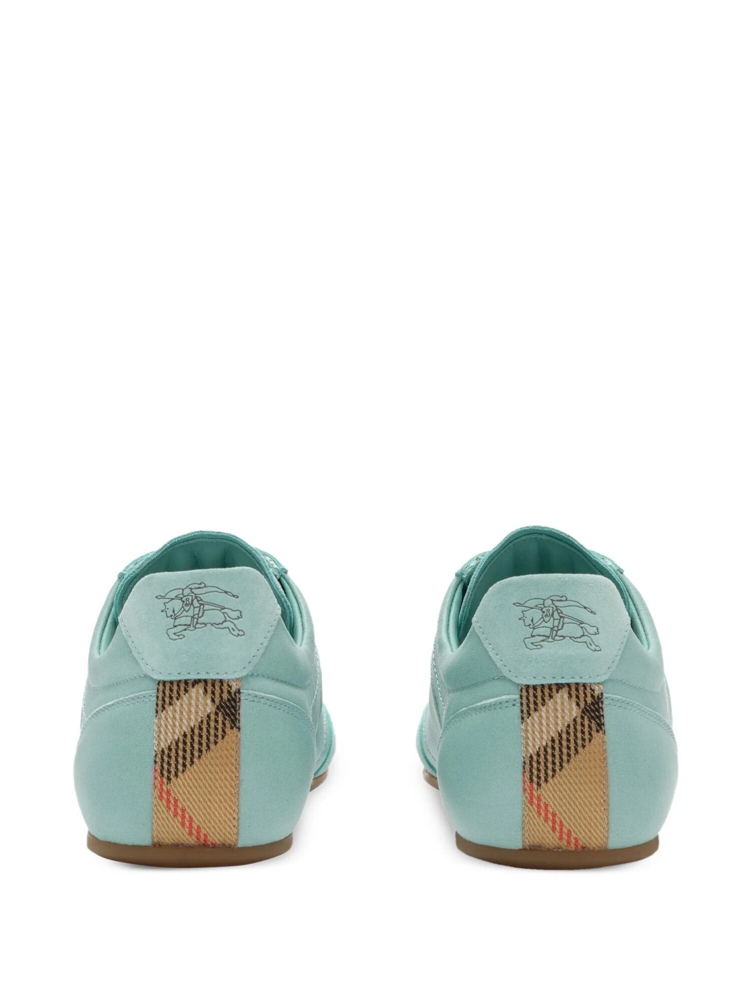 Кроссовки BURBERRY Leather Knight Runner sneakers​, размер 38, синий — фото 1