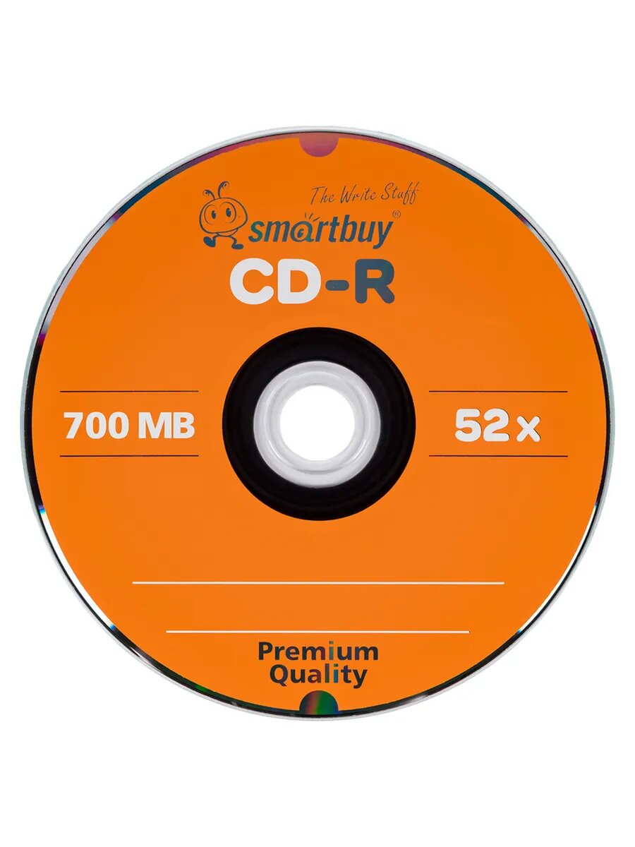 Диски CD-R SMARTBUY, 700 Мб, 52x, комплект 100 шт.