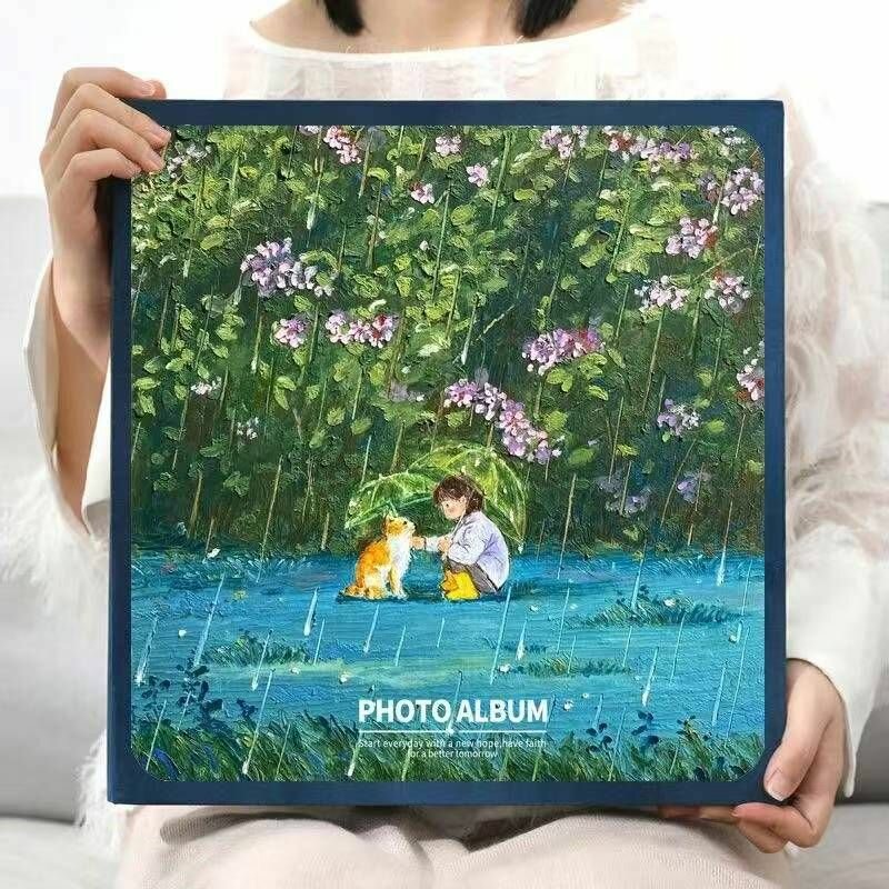 Фотоальбом, Самоклеящийся фотоальбом,270x280x25mm,20 Белая бумага, Обложка ткани