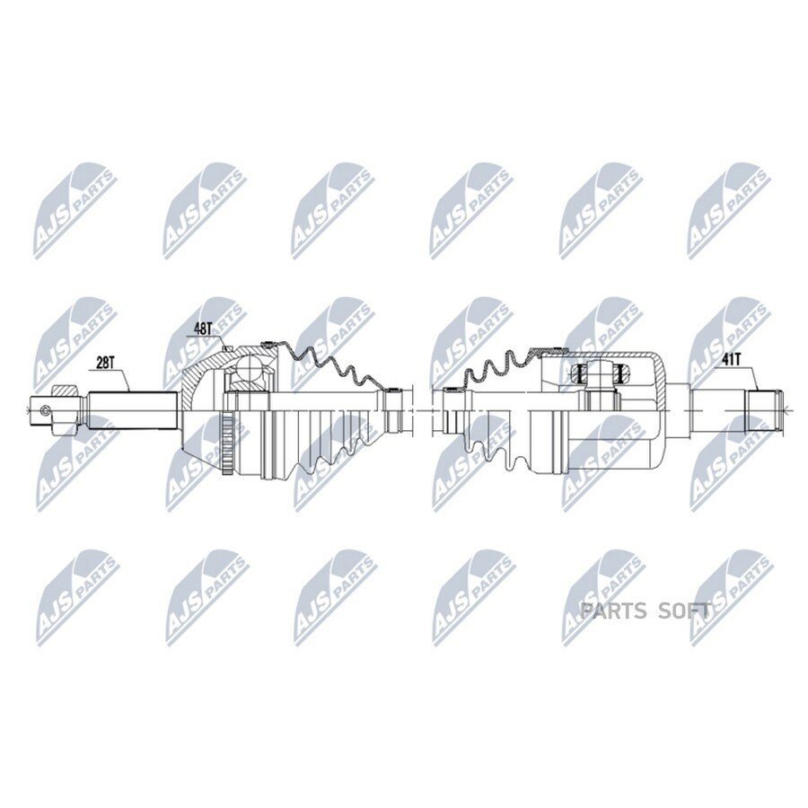 Приводной ВАЛ FORD TRANSIT 06- /LEFT, TRANSMISSION 6MT/ от официального дистрибьютора, NTY, артикул NPWFR062