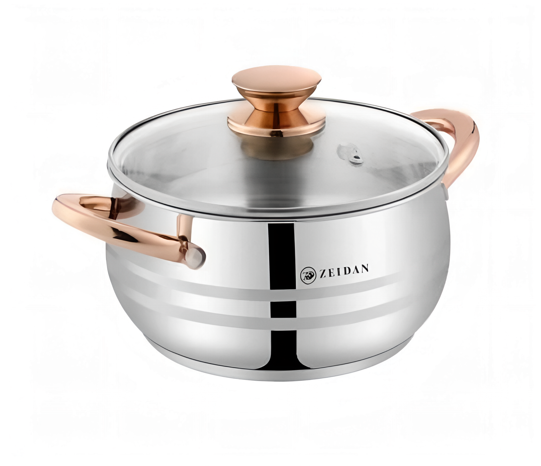 Кастрюля ZEIDAN Z-501068, 2 л, нержавеющая сталь, серебристая