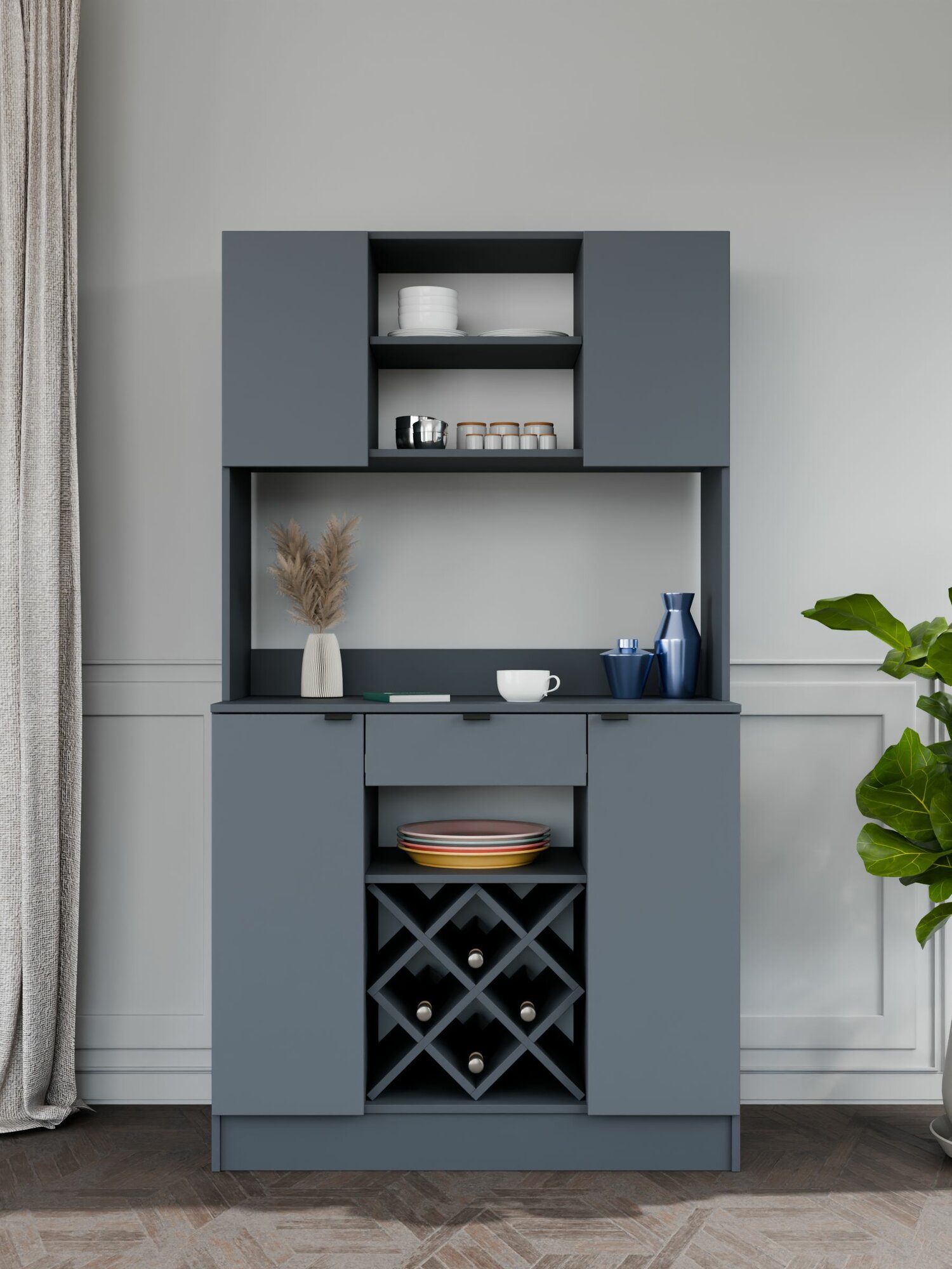 Изумлит Буфет Вилладж 2 100*180*48.5 см (ШхВхГ)