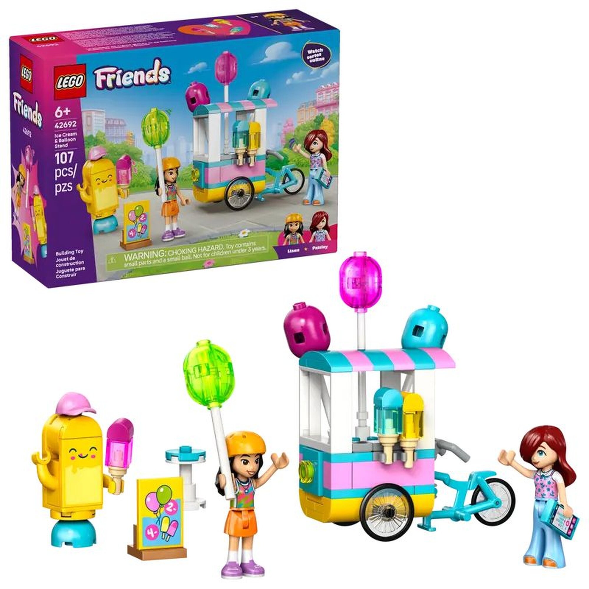 Конструктор LEGO FRIENDS - Киоск с мороженым и воздушными шарами, 107 эл. - Лего друзья 42692