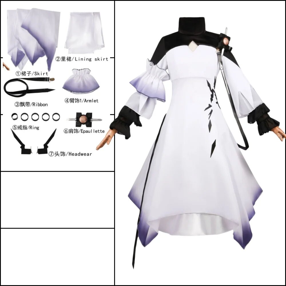 Косплей костюм Терезы из Arknights Белый, XL, A2 Costume