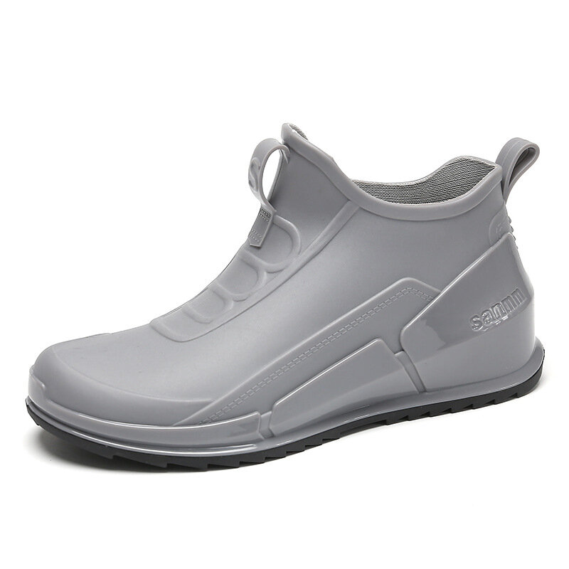 Модные женские короткие резиновые сапоги, нескользящая обувь на низком каблуке, водонепроницаемые сапоги, сапоги для воды, женские резиновые сапоги для мойки автомобилей. Размер обуви. EU:37