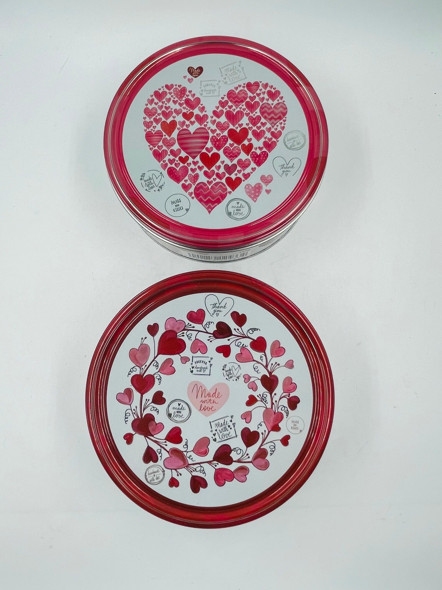 Песочное печенье с маслом Butter Cookies "Hearts/Сердечки", 2 жестяные банки по 150 г (Дания)