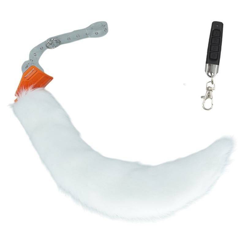 Электрические уши и хвост лисы, лисий хвост белый