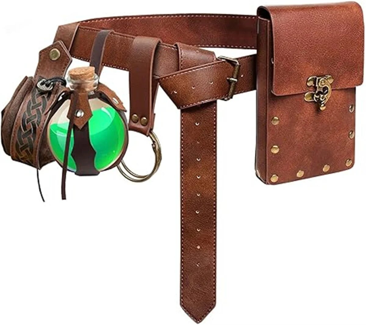 Пояс для фляги и кошелька в стиле Ренессанс, Style H, 6 шт
