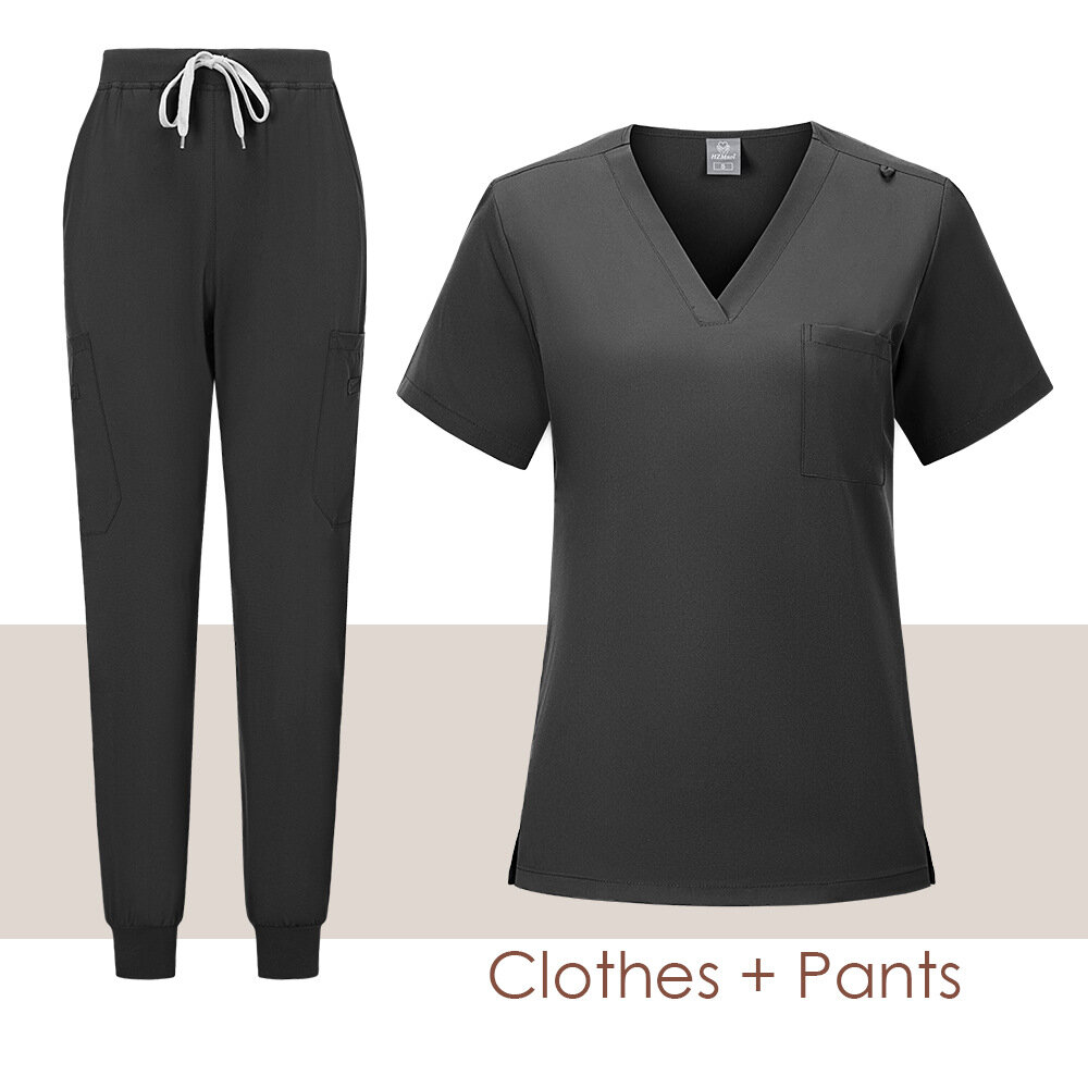 Новые женские хирургические рубашки с коротким рукавом, рабочая одежда, униформа для медсестер, хирургические рубашки для врачей.