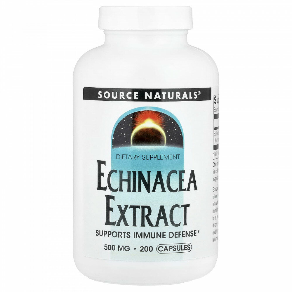 Source Naturals, Экстракт эхинацеи, 500 мг, 200 капсул