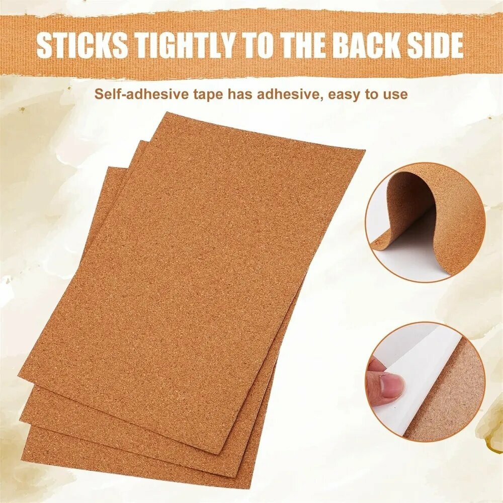 Самоклеящиеся пробковые листы 8шт