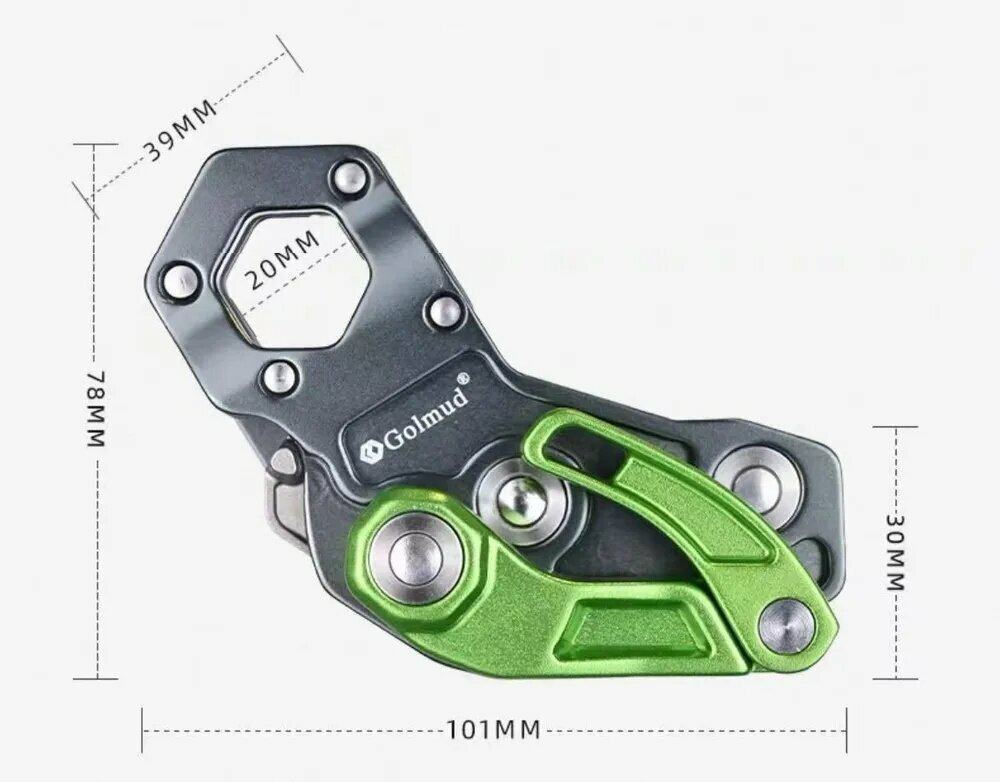 Спусковое устройство GORME GM9283 противопаническое, лёгкое, для верёвок 9-11 мм (альпинизм, промальп)