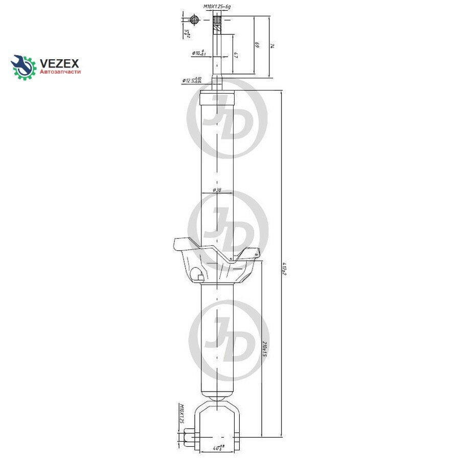 JUST DRIVE JAA0137 Амортизатор газомасляный задний /341176/