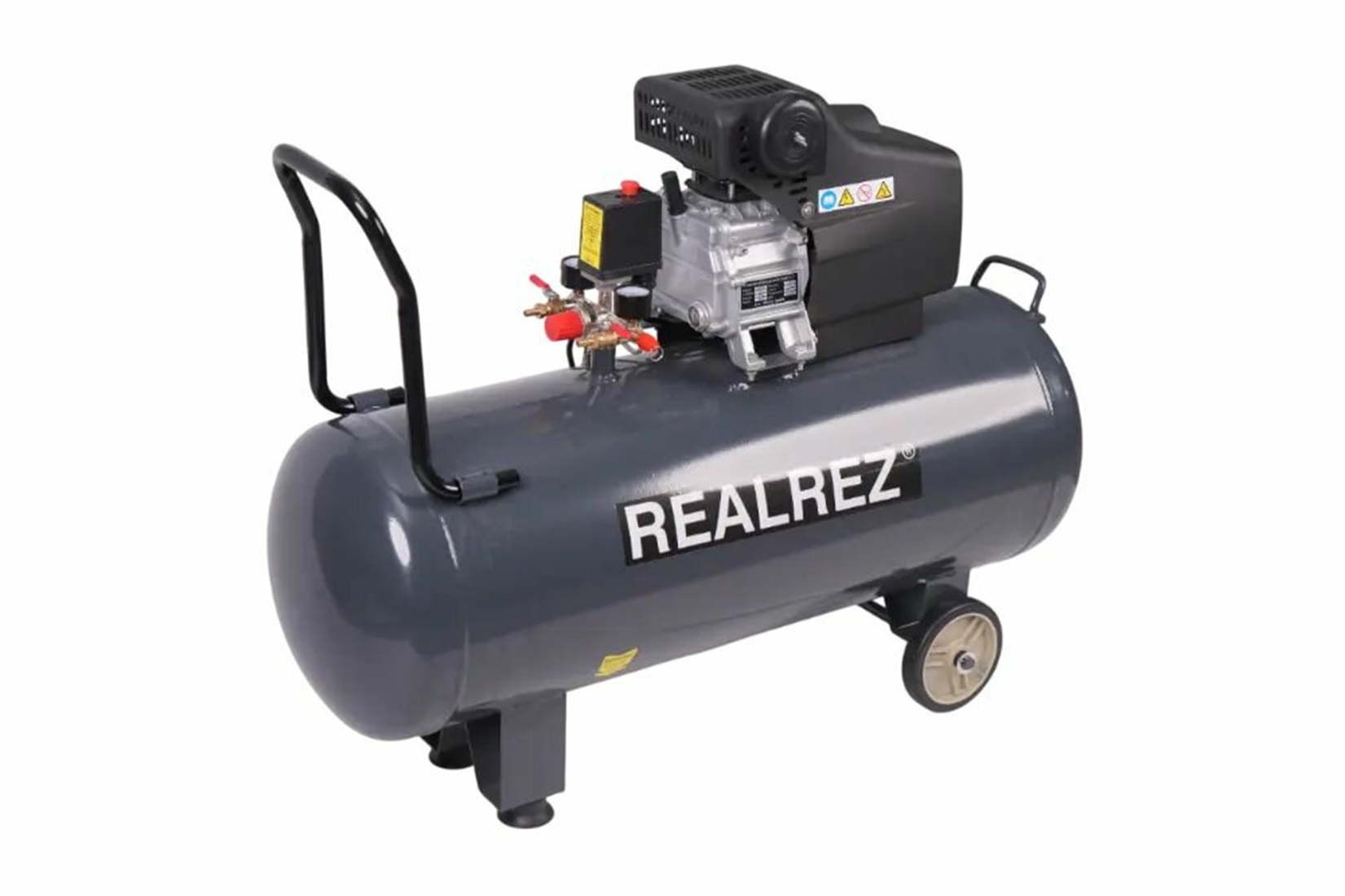 Компрессор воздушный 100л 220В масляный поршневой REALREZ RBM-100