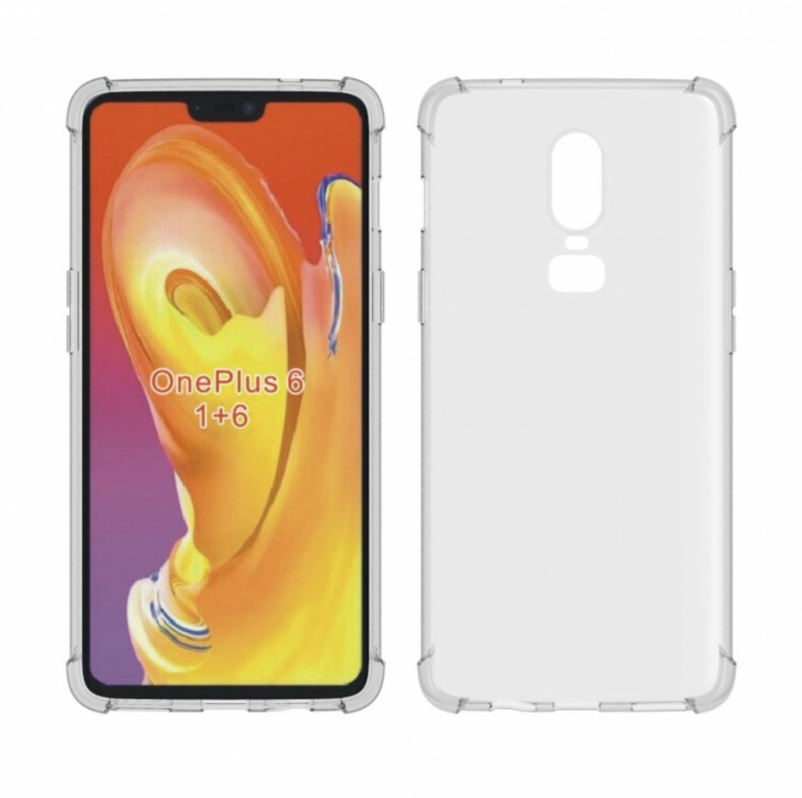 Чехол MyPads Tocco для OnePlus 6 с усиленной защитой углов прозрачный бампер