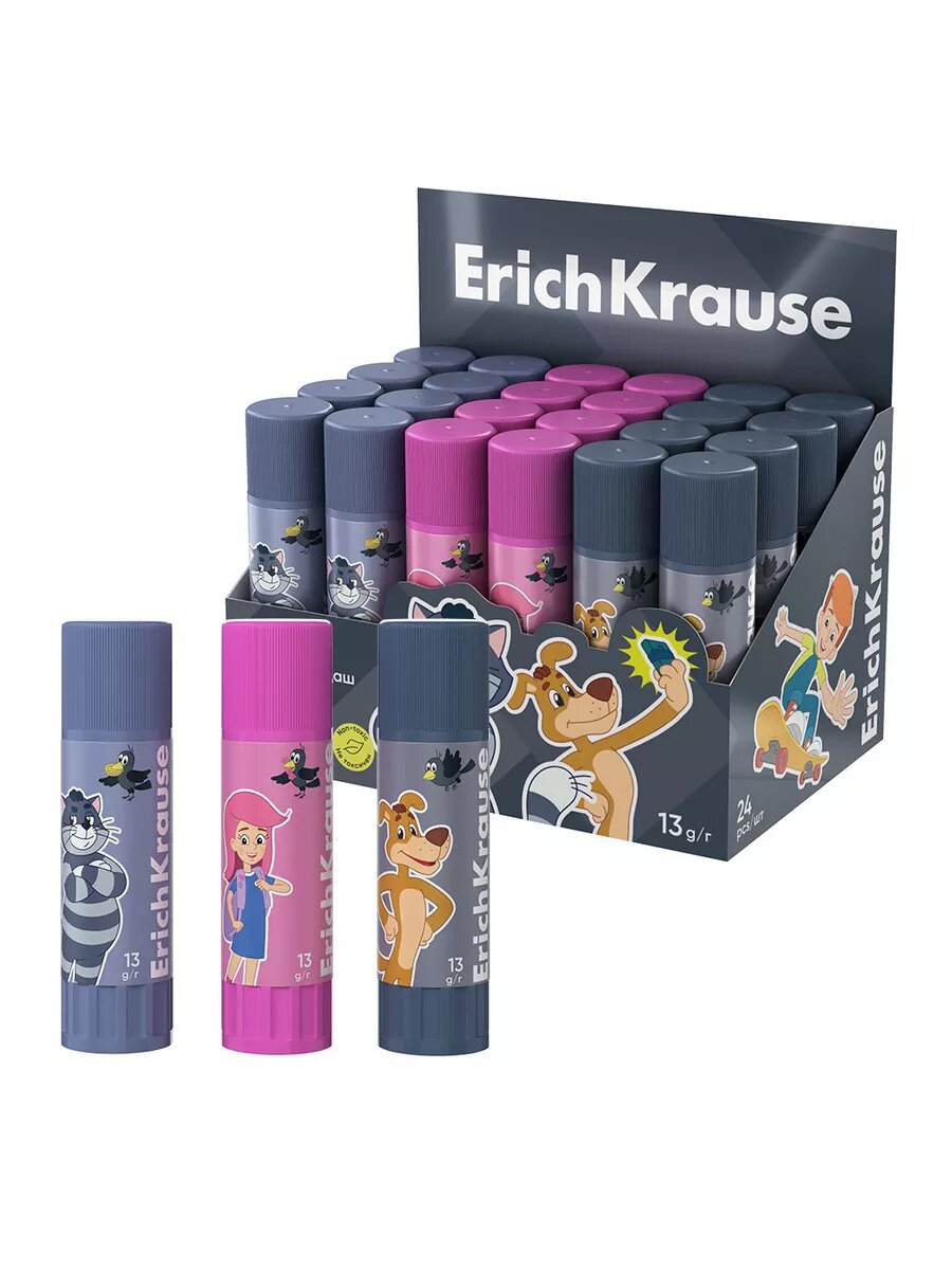 Клей-карандаш EasyStick Простоквашино, 13г, 24 шт.