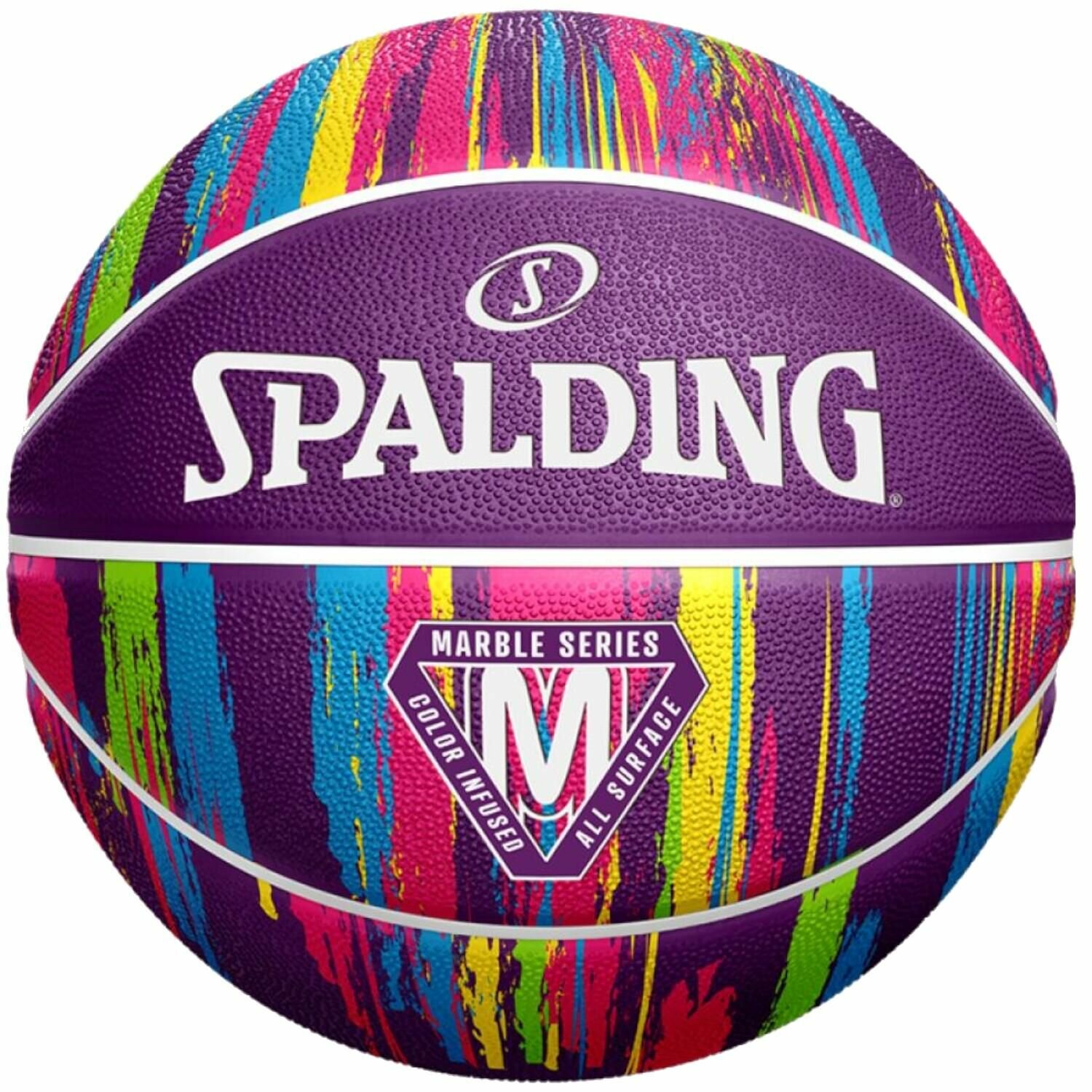 Spalding Marble Ball баскетбольный мяч размер 7, Decathlon, Цвет: Фиолетовый, Размер: 7