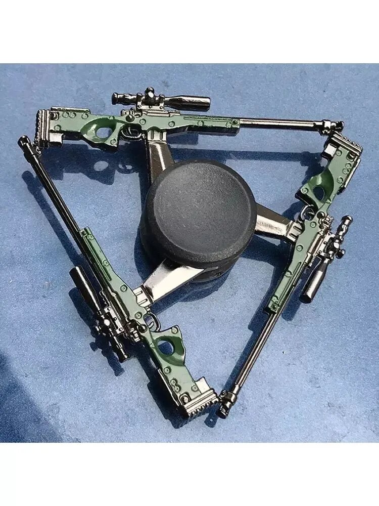 Спинер металлический с эффектами, пубг (PUBG), автомат M16A4 / ниндзя / сюрикен, радужный спиннер, для детей и взрослых