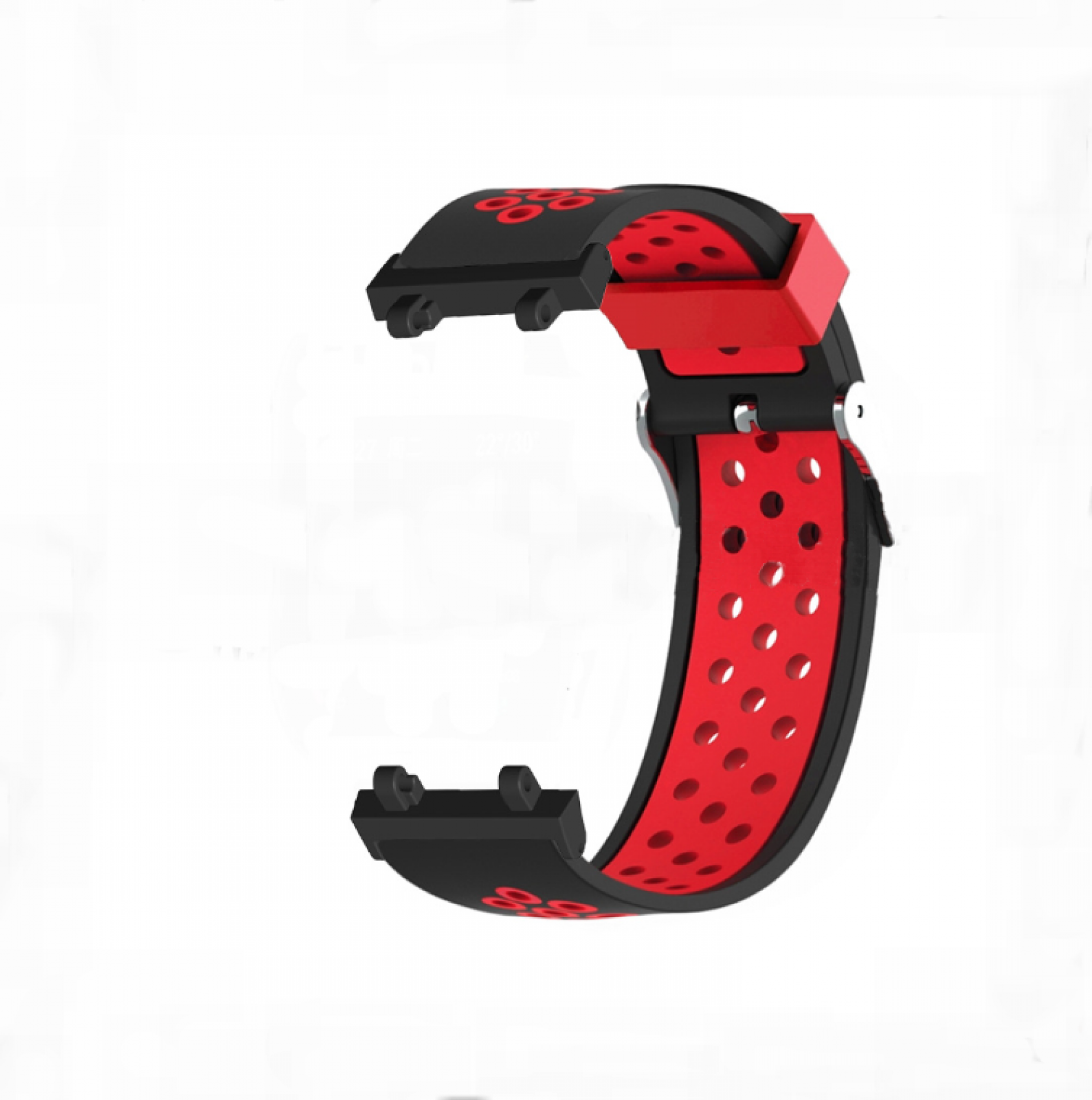 Силиконовый водостойкий ремешок-браслет MyPads Silicone для Amazfit T-Rex 2 и T-Rex Ultra, спортивный дизайн, красный