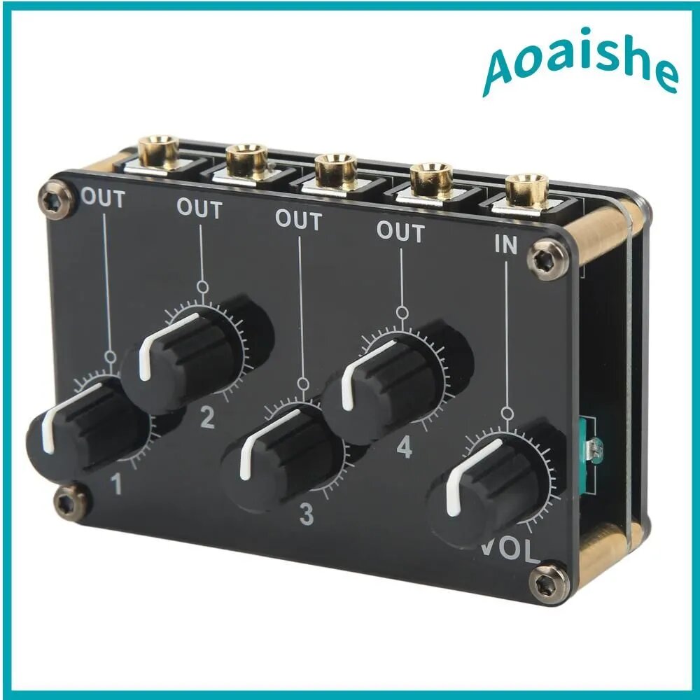 Мини аудио микшер 4 канала, чувствительный, для музыкальных устройств