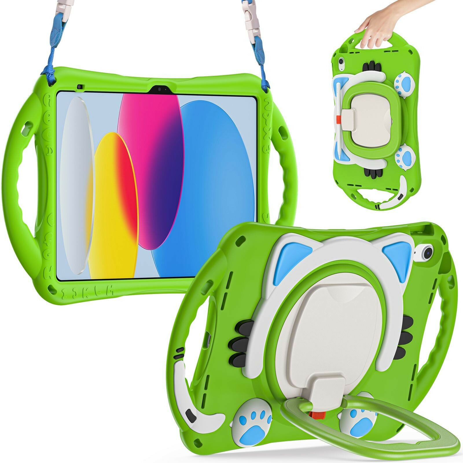 Детский Чехол MyPads для планшета Apple iPad 10-го поколения 10,9 дюйма 2022 года, ударопрочный, с подставкой