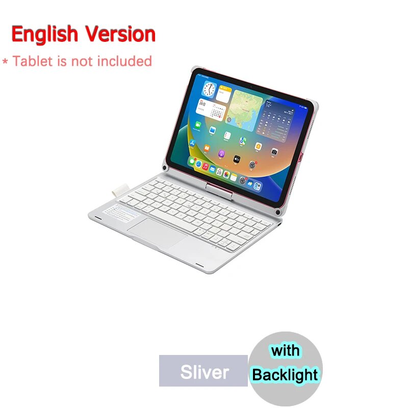 Чехол-клавиатура Bluetooth Magic Keyboard для iPad 10-го и 11-го For iPad 10th 2022, Sliver Backlit