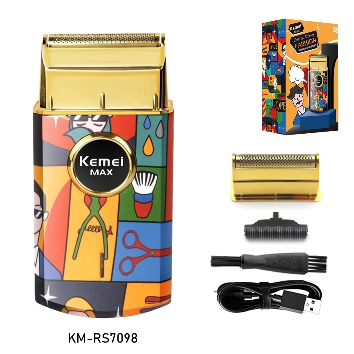 Kemei KM-RS7098 Электробритва с набором, Цвет: with box-Blade Netco