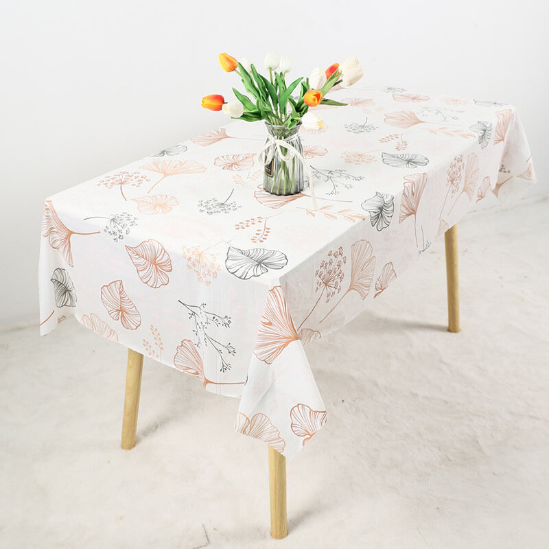 Одноразовая скатерть для детских праздников, стильный свежий принт, пластиковая водонепроницаемая скатерть для домашнего использования, квадратной формы.