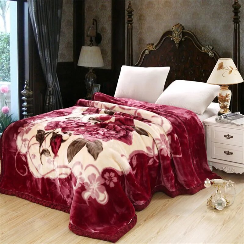 AiWinsure Плед фактурный thick blanket , Мех искусственный, 200 см х 180 см