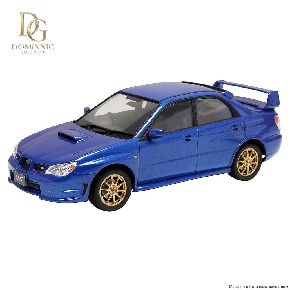 Игрушечная машинка SUBARU IMPREZA WRX STI 2009 синий коллекционная металлическая модель — фото 1