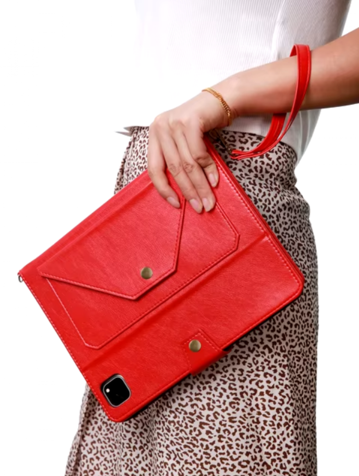 Чехол-папка MyPads из эко-кожи красного цвета для Samsung Galaxy Tab S6 10.5