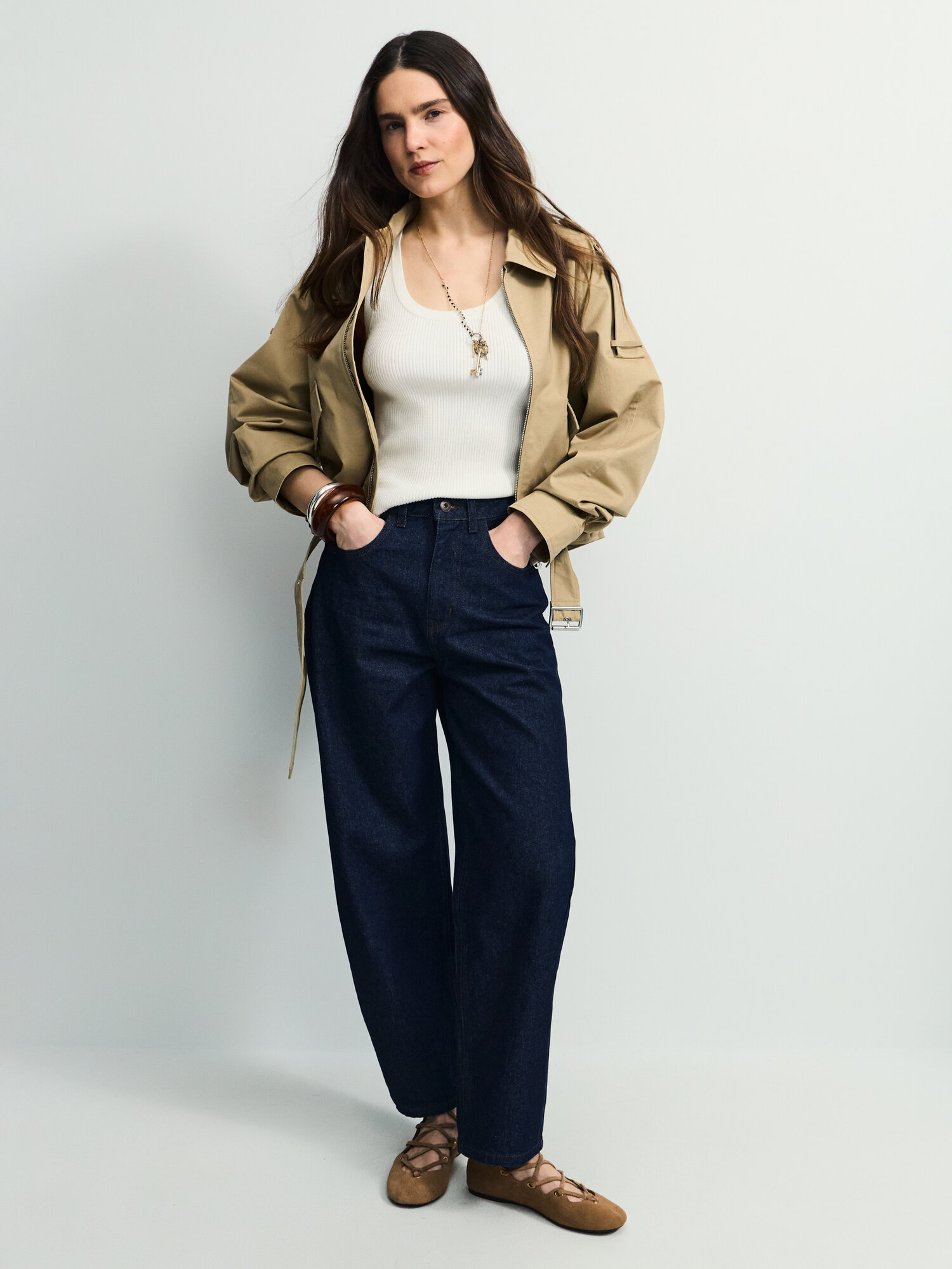 Джинсы barrel leg 