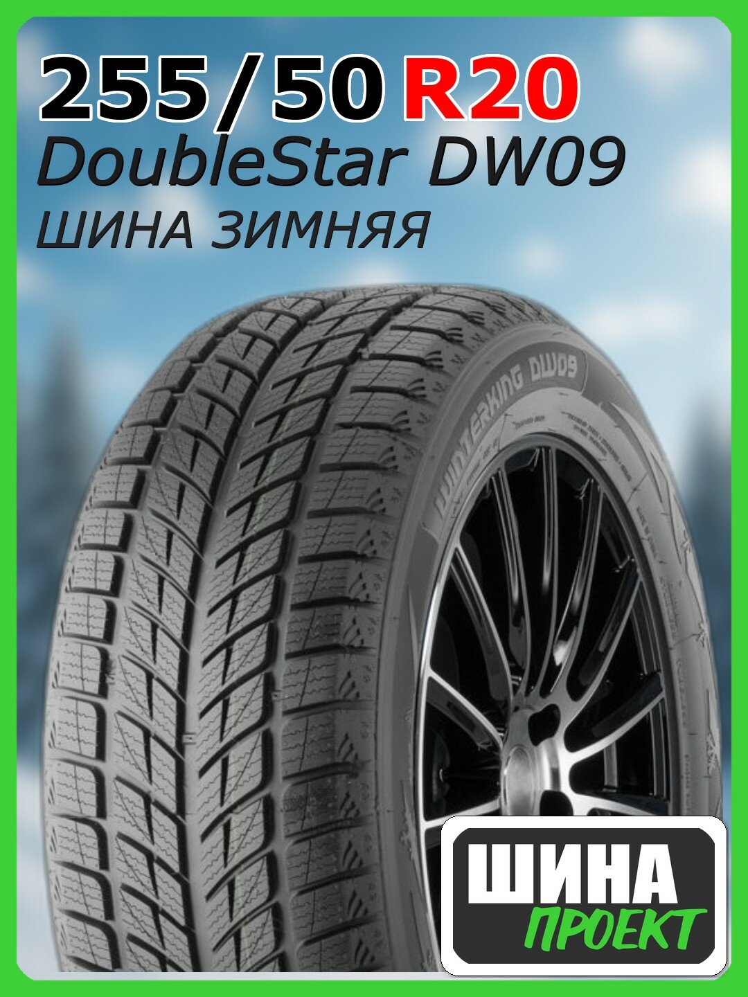 Шина зимняя нешипованная DoubleStar 255/50/20 H 109 DW09 XL для легковых автомобилей 1PN02555020E000007