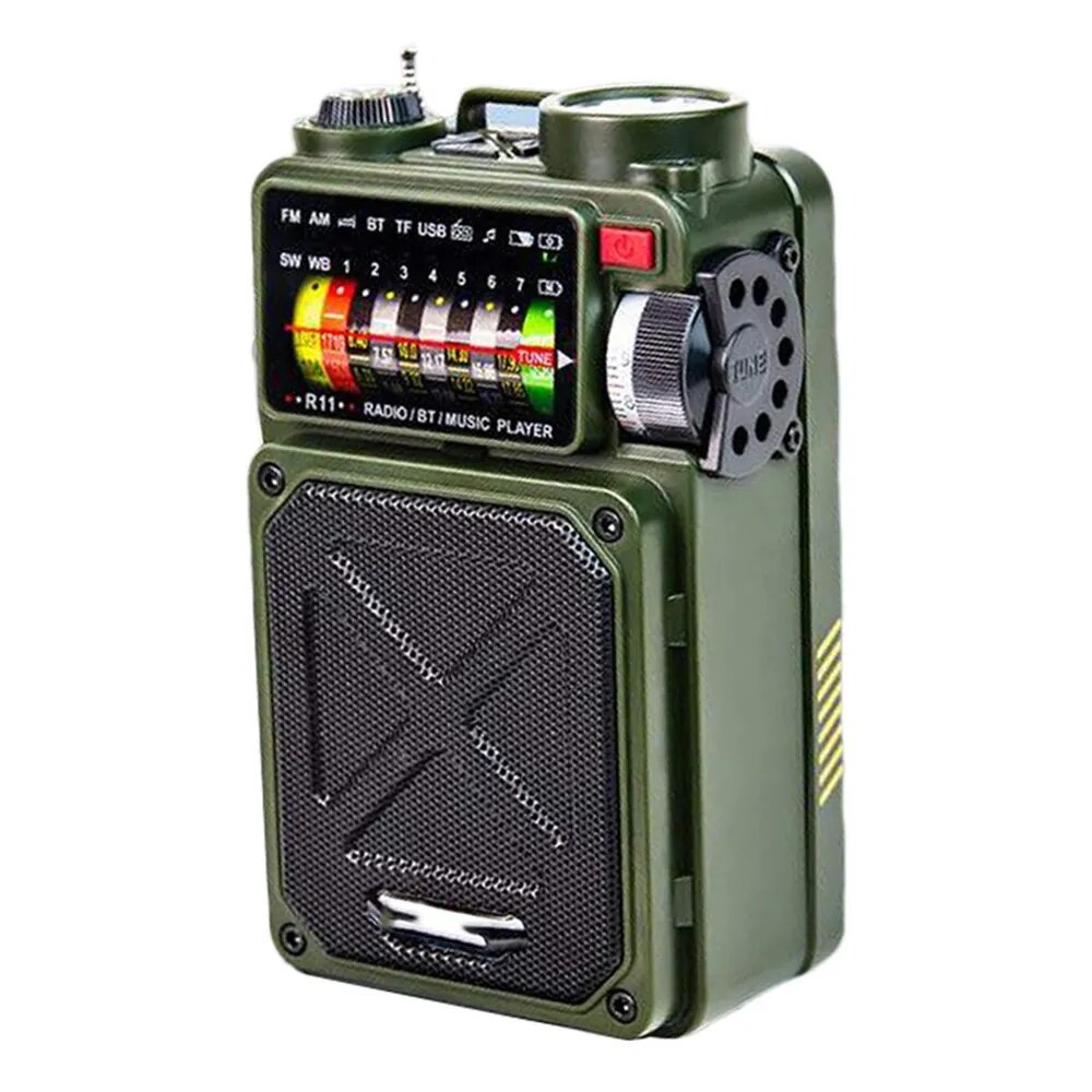 Аварийный многофункциональный радиоприемник Bluetooth-динамик компас фонарик