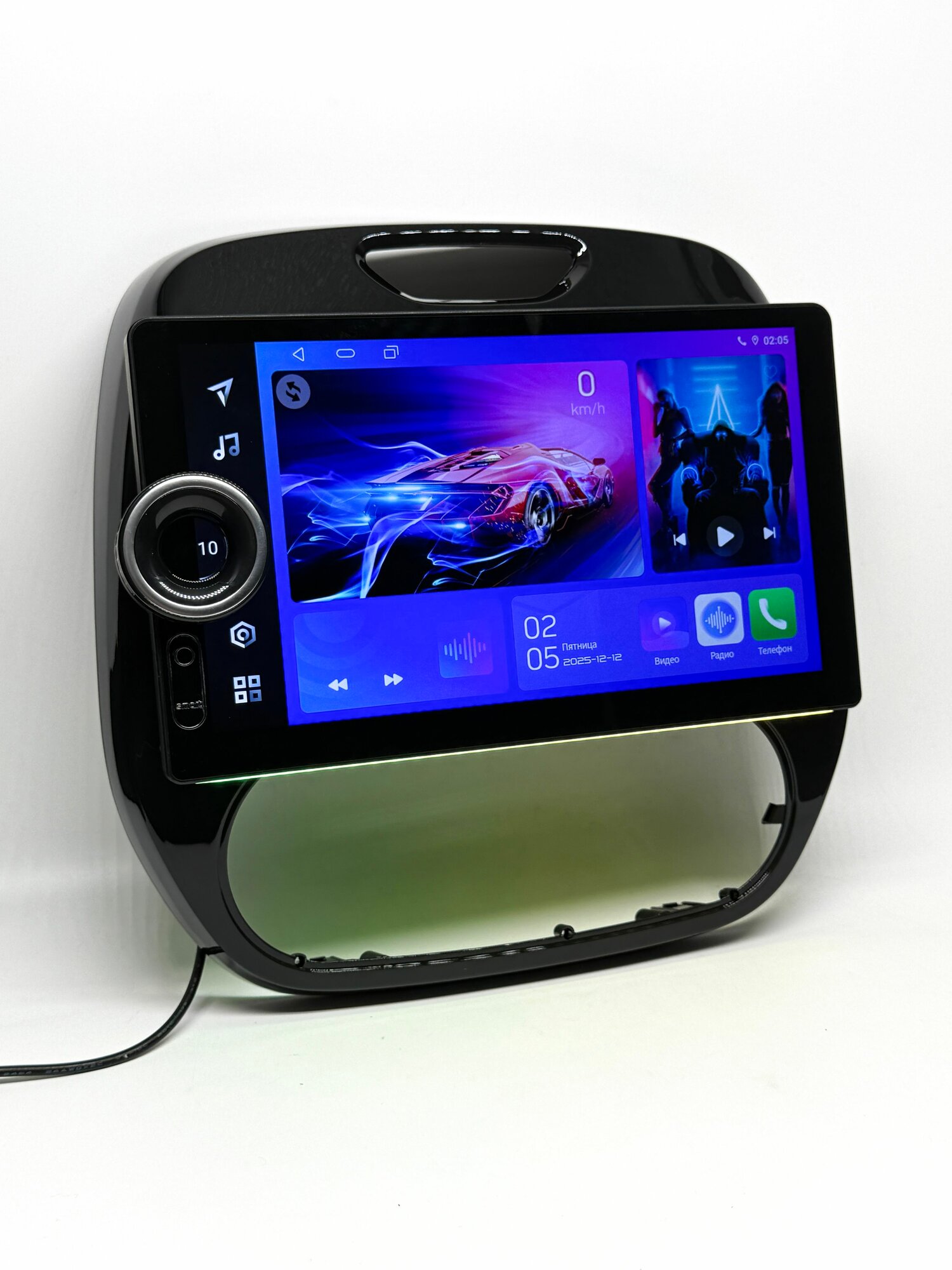 Магнитола 8-core 4/64 Renault Kaptur RGB-подсветкой и крутилкой