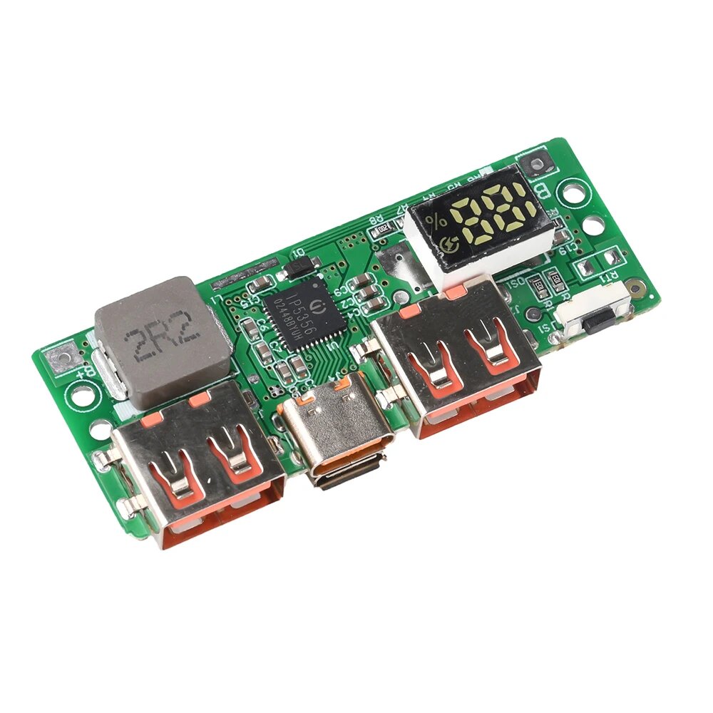 5V 3A Цифровой модуль быстрой зарядки литиевой батареи IP5356 Micro USB PD3.0 / PD2.0 / QC3.0 / QC3.0 / AFC / FCP