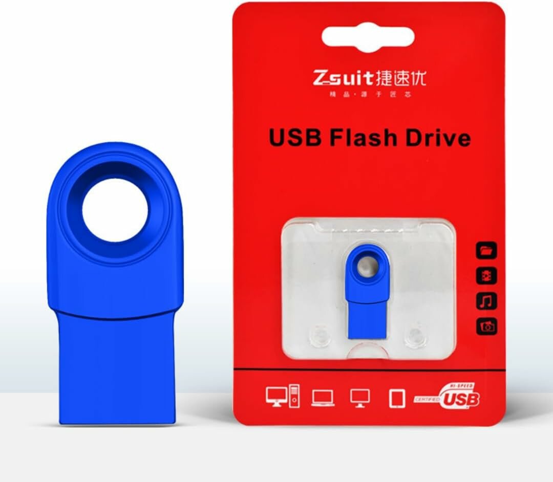 Большая емкость, высокоскоростная USB флешка для гравировки, бизнес-автомобиль, USB флеш-накопитель (Синий короткий, 32 ГБ)