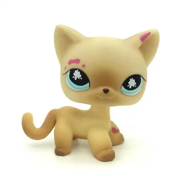 Совершенно новая редкая игрушка LPS для зоомагазина, короткошерстная кошка, милый полосатый кот, классическая игрушка LPS для детей в подарок
